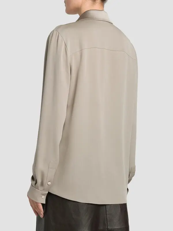 Giorgio Armani Silk Paneled Blouse - Dunes