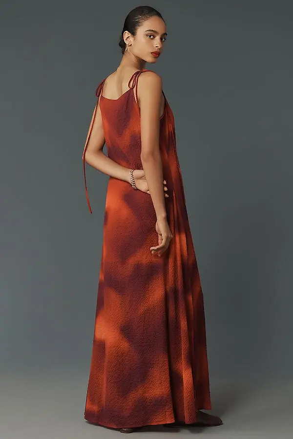 Gestuz Flamiagz P Sglet Maxi Dress In Red - 38% Off | Editorialist