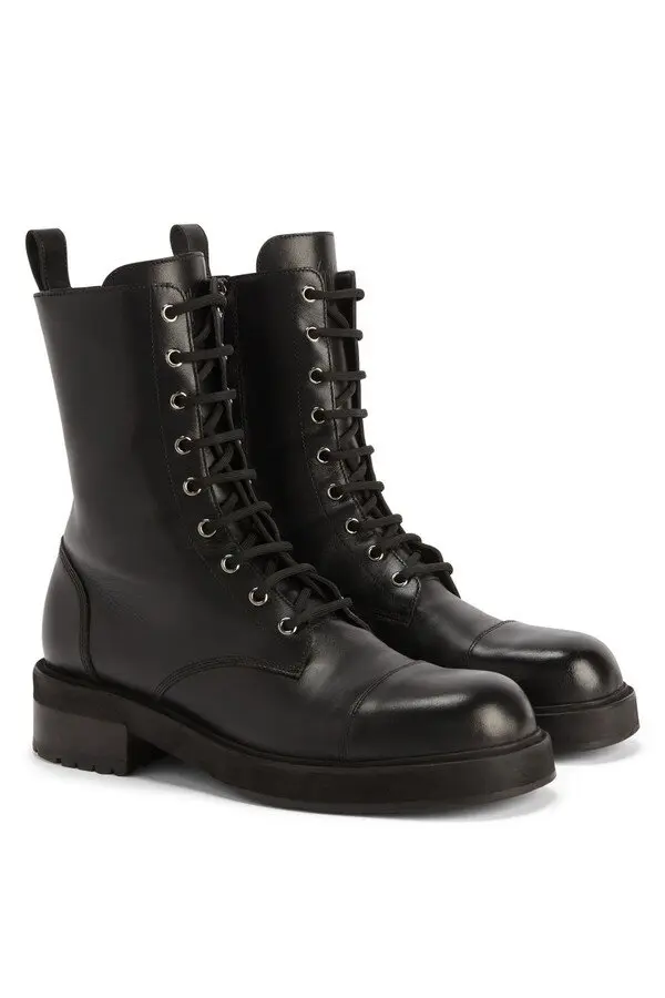 GIUSEPPE ZANOTTI Toluse Leather Combat Boots