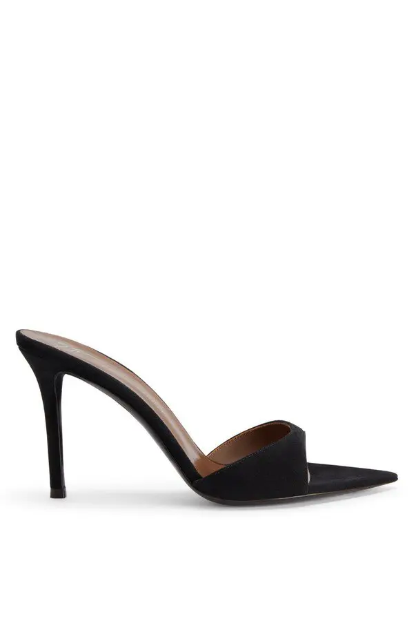 GIUSEPPE ZANOTTI Intriigo 90 Suede Mules - Black