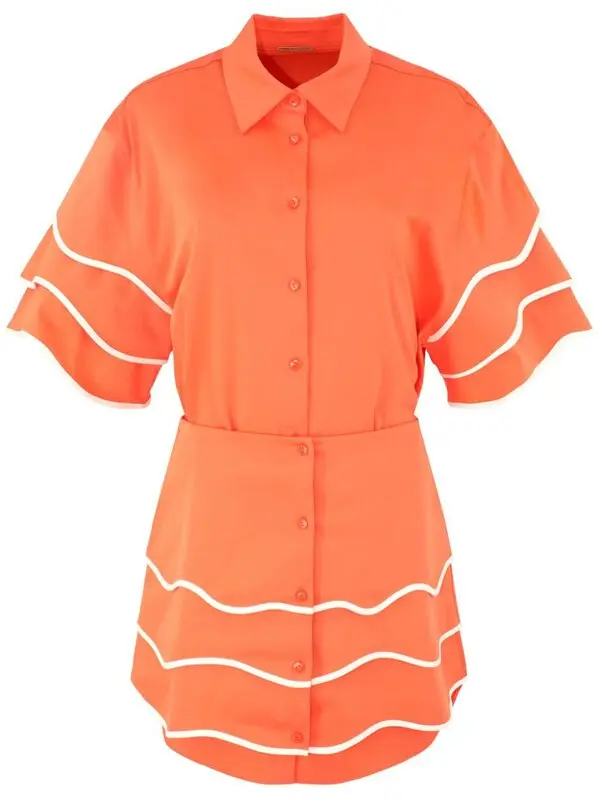 alexis cotton scallop mini dress Alexis Cotton Scallop Mini Dress In Marine/summer White  On Sale Now with  Up to 54% Off