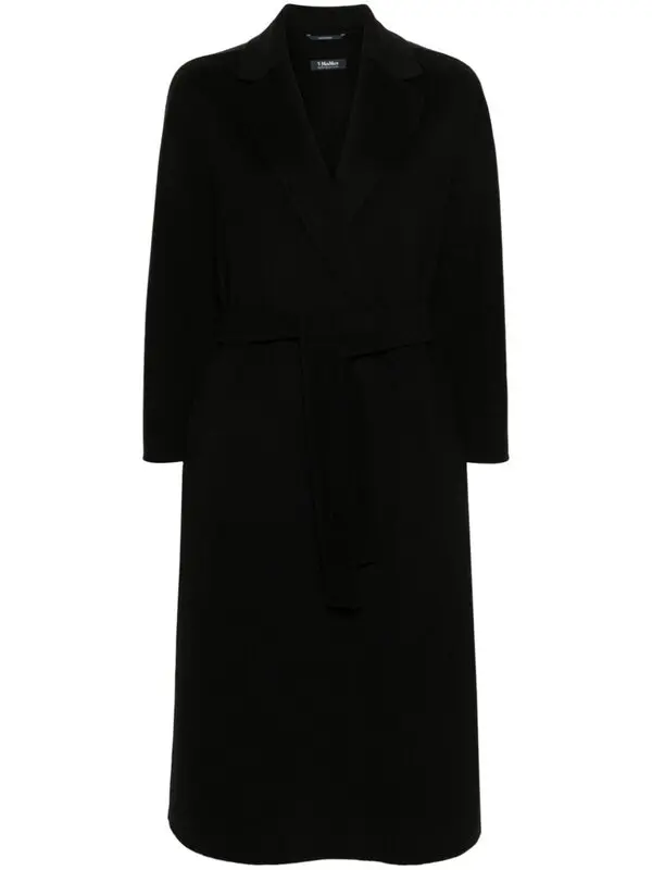 Max Mara Belted Wool Coat - Black