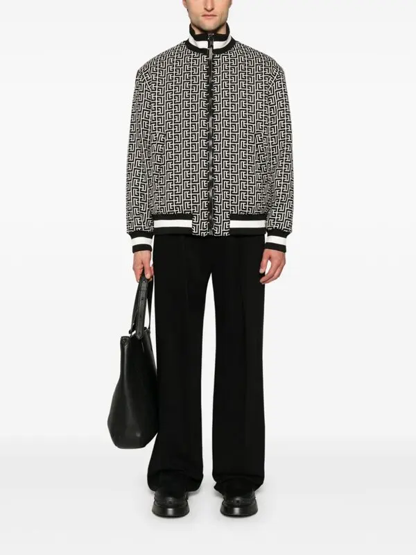 Balmain Monogram Reversible Bomber Jacket