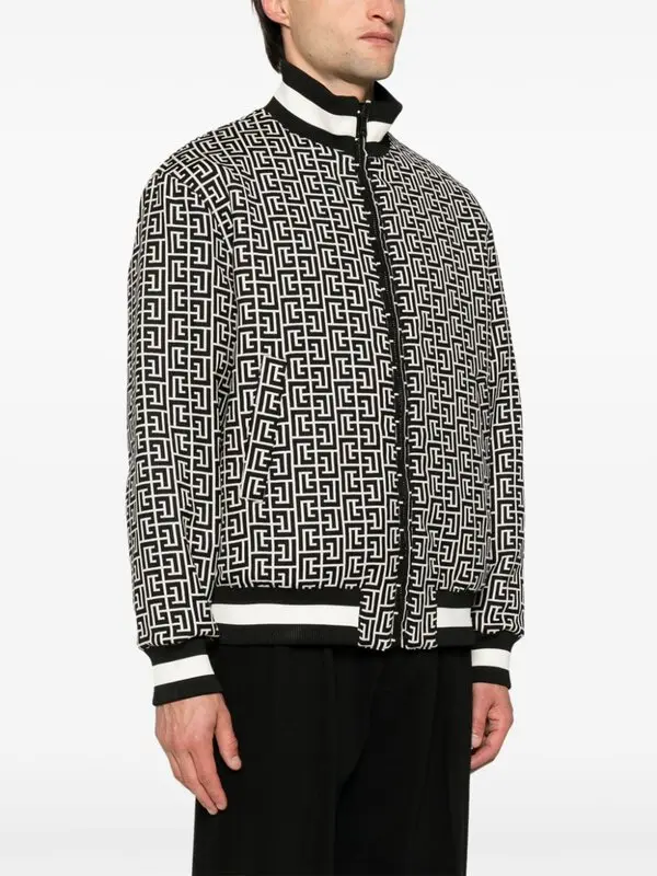 Balmain Monogram Reversible Bomber Jacket