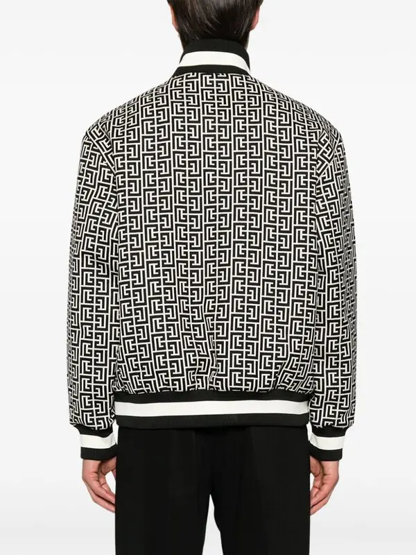 Balmain Monogram Reversible Bomber Jacket