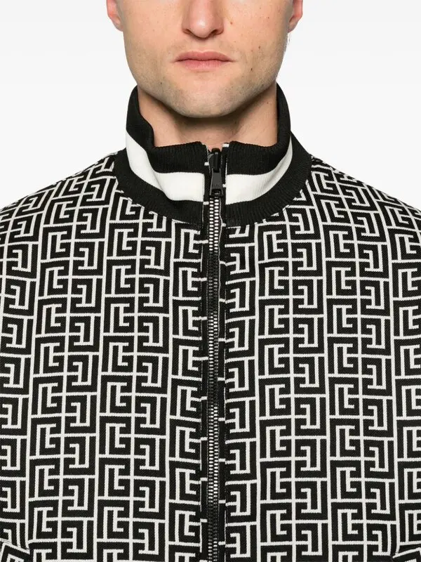 Balmain Monogram Reversible Bomber Jacket