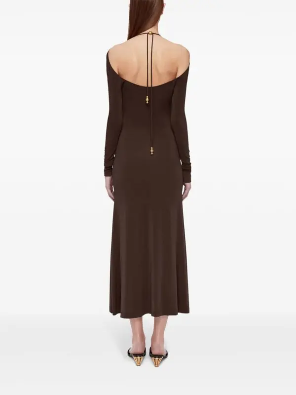 FERRAGAMO Open-back Crepe Maxi Dress