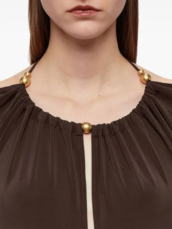FERRAGAMO Open-back Crepe Maxi Dress