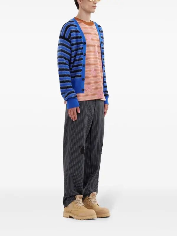 Marni Intarsia-logo Knitted Cotton T-shirt