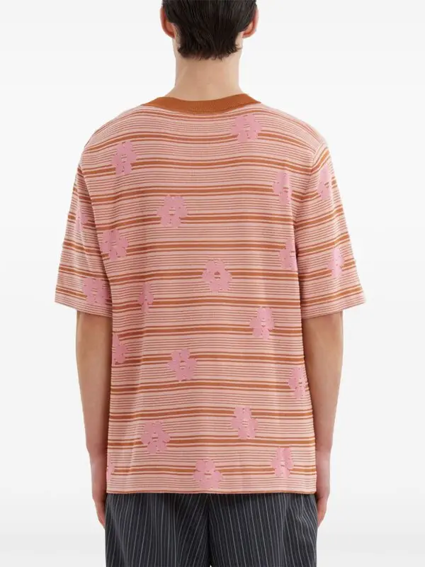 Marni Intarsia-logo Knitted Cotton T-shirt