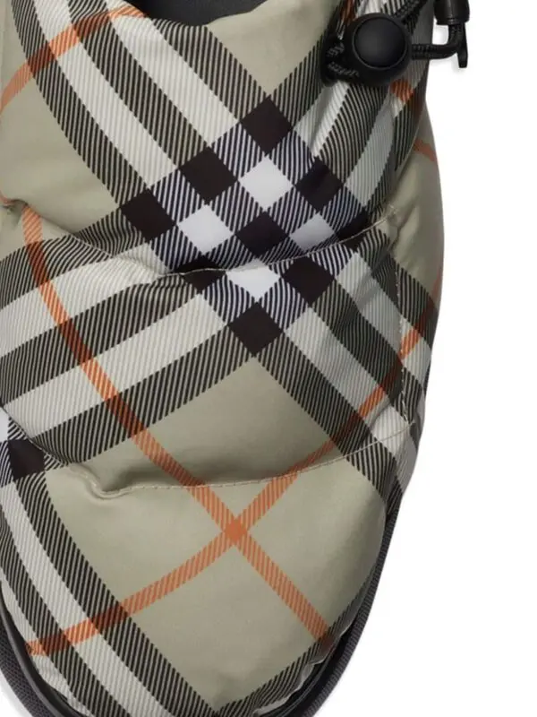 Burberry Check Pattern Pillow Mules - Neutrals