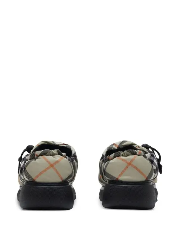 Burberry Check Pattern Pillow Mules - Neutrals