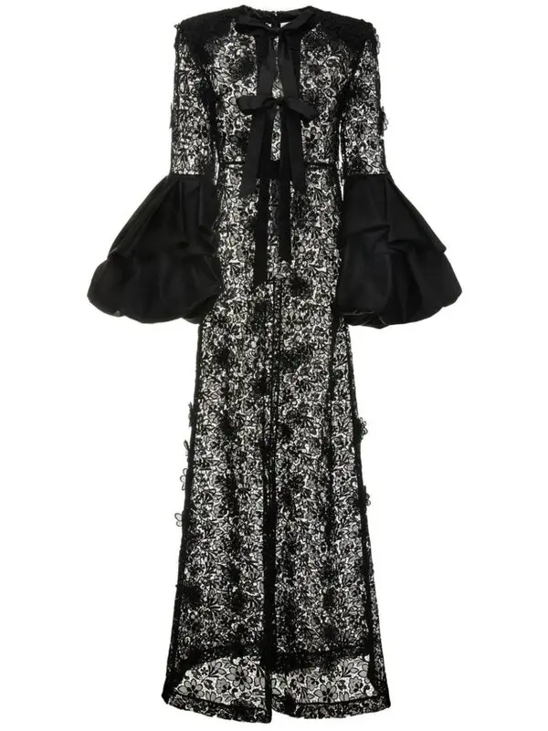 Huishan Zhang Jayma Guipure Lace Gown