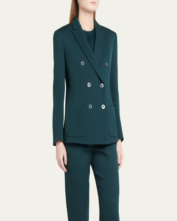 Giorgio Armani Double-breasted Stretch Wool Blazer