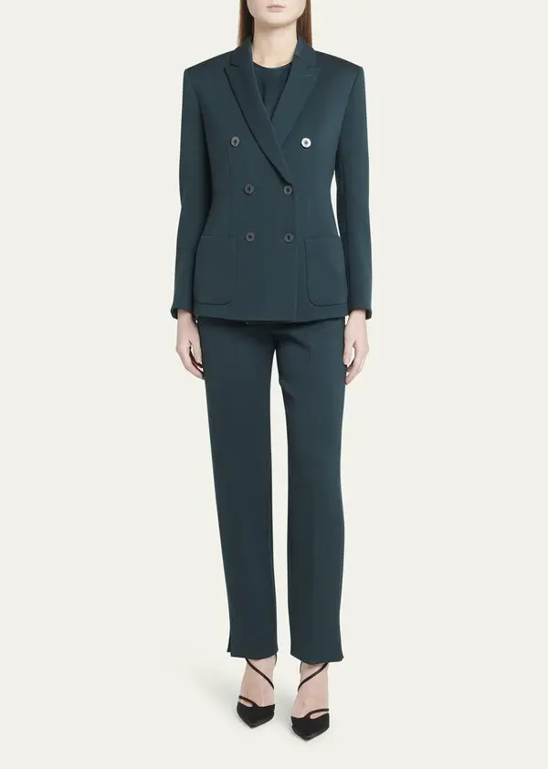 Giorgio Armani Double-breasted Stretch Wool Blazer