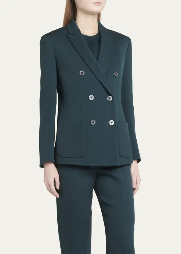 Giorgio Armani Double-breasted Stretch Wool Blazer