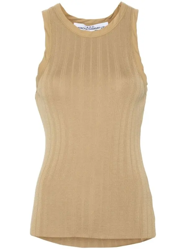 A.p.c. Lemaire Ribbed-jersey Tank Top - Brown