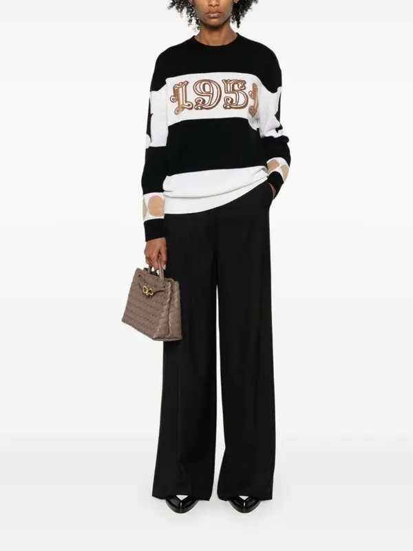 Max Mara Flocked-motif Knitted Jumper