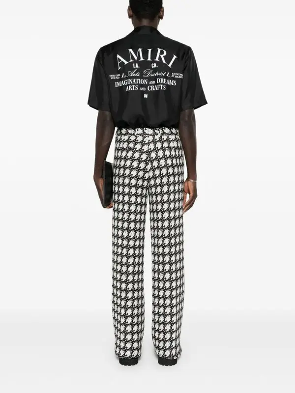 Amiri Logo-print Silk Shirt