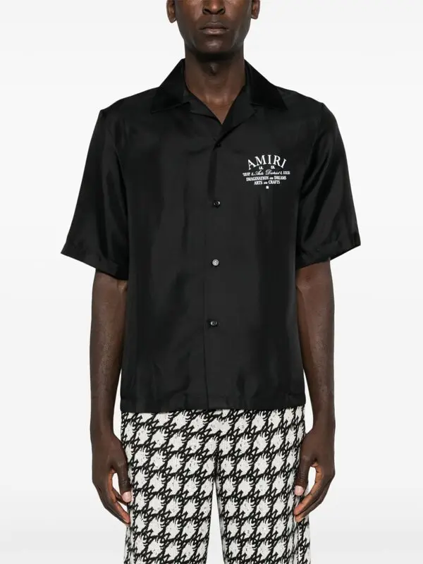 Amiri Logo-print Silk Shirt
