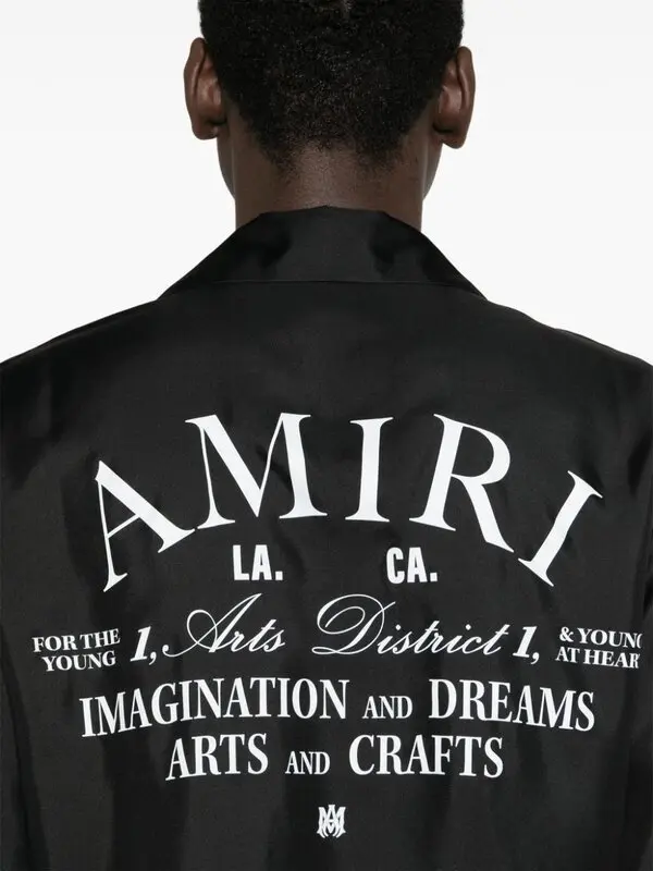 Amiri Logo-print Silk Shirt