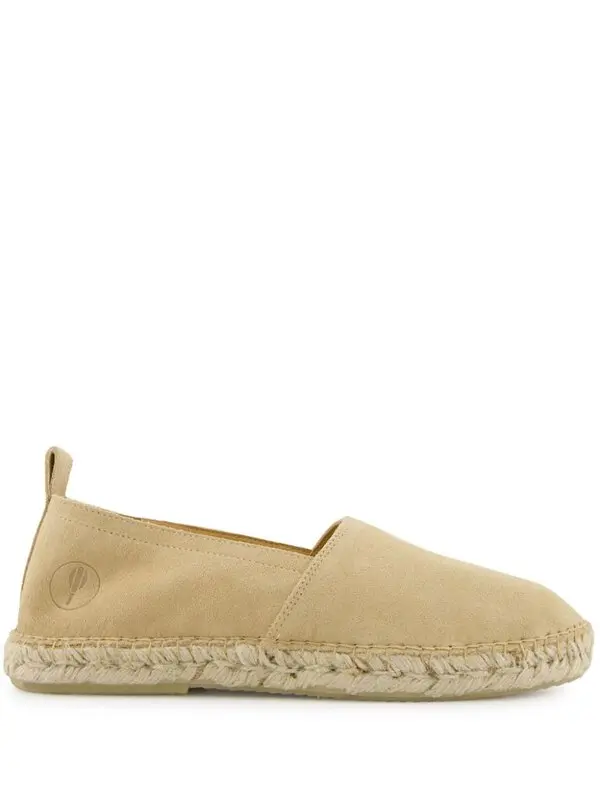 Frescobol Carioca Helio Calf Suede Espadrilles - Neutrals