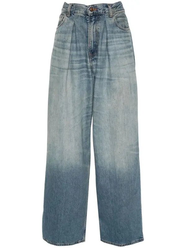 HAIKURE Candy High-rise Wide-leg Jeans - Blue