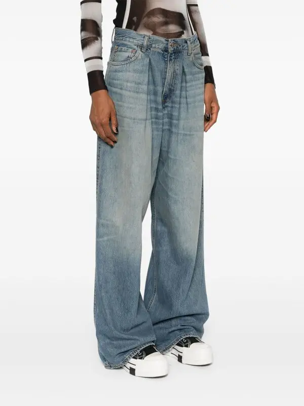HAIKURE Candy High-rise Wide-leg Jeans - Blue