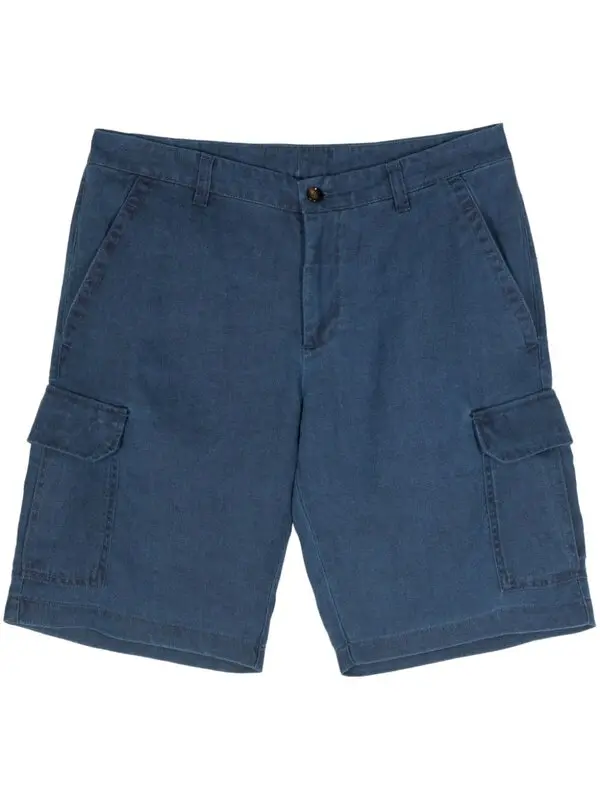 MOORER Aron Linen Cargo Shorts