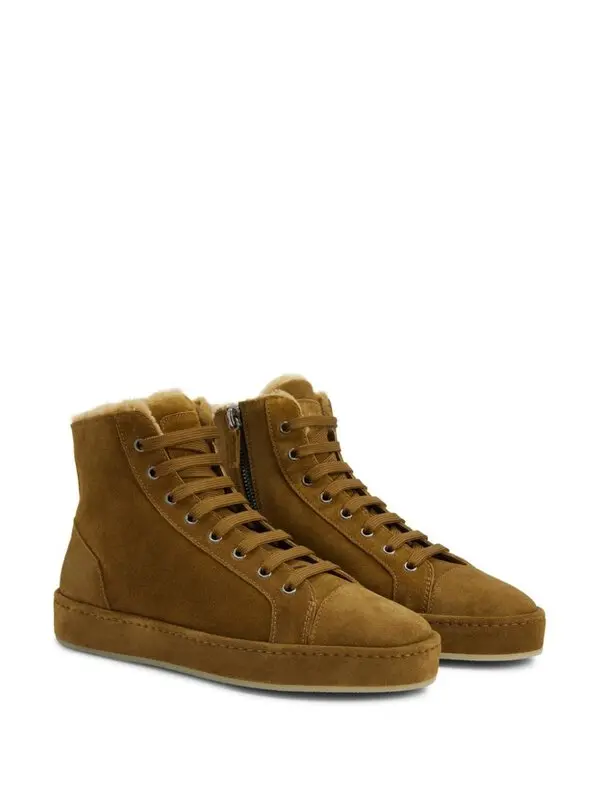 GIUSEPPE ZANOTTI Gz-city Suede High-top Sneakers - Brown