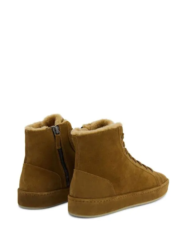 GIUSEPPE ZANOTTI Gz-city Suede High-top Sneakers - Brown