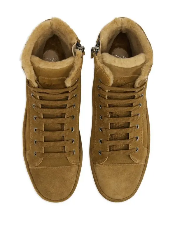 GIUSEPPE ZANOTTI Gz-city Suede High-top Sneakers - Brown