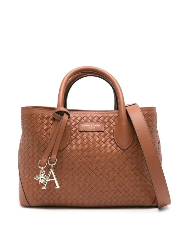 ASPINAL OF LONDON Medium London Woven Tote Bag - Brown