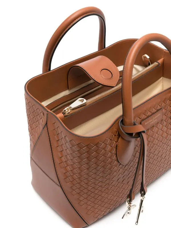 ASPINAL OF LONDON Medium London Woven Tote Bag - Brown