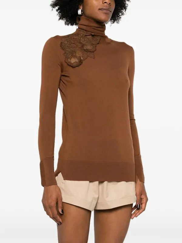 Ermanno Scervino Floral-lace Wool Jumper