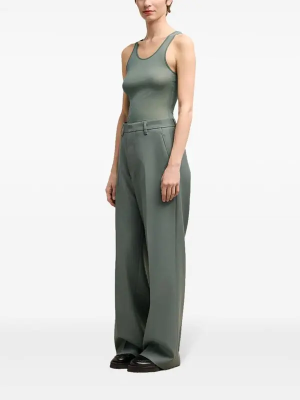 AMI Paris Logo-embroidered Cotton-blend Top