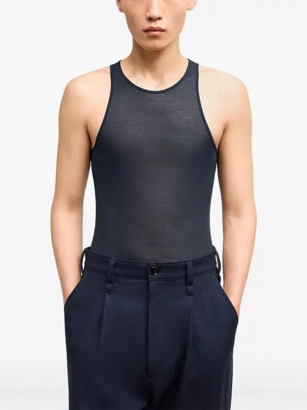 AMI Paris Logo-embroidered Cotton-blend Top
