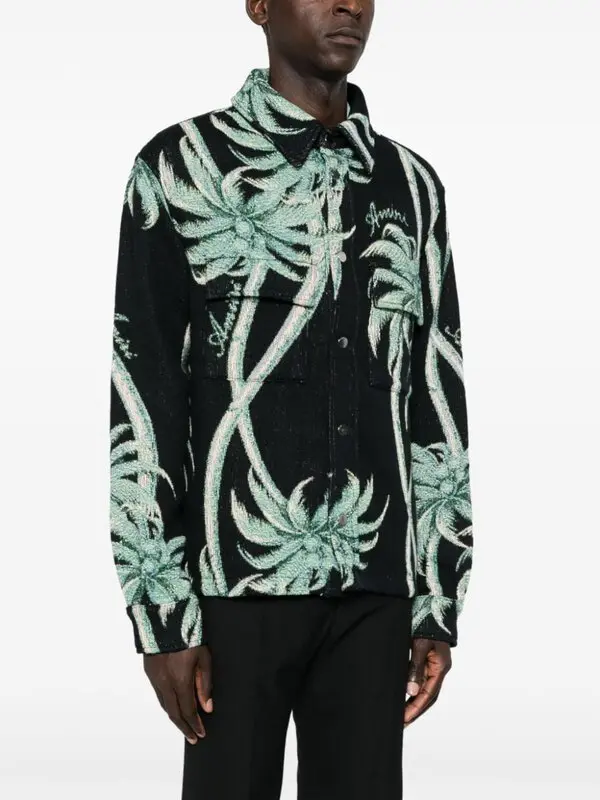 Amiri Twisted Palms Tapestry Overshirt