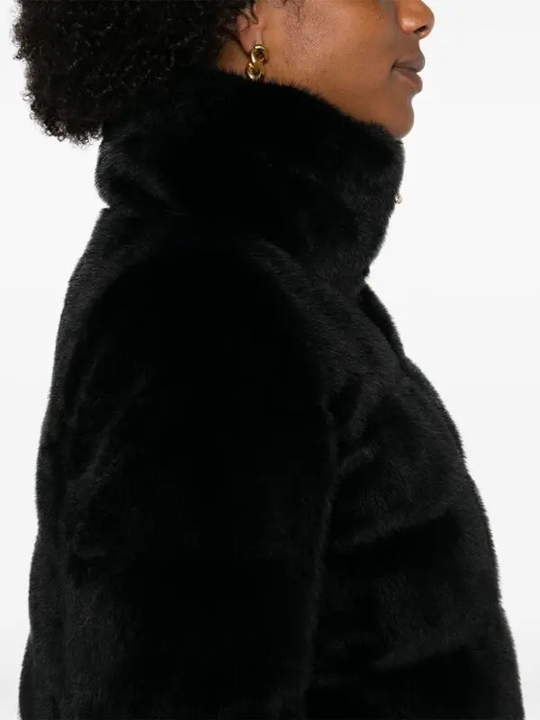 Herno Faux-fur Zipped Jacket - Black