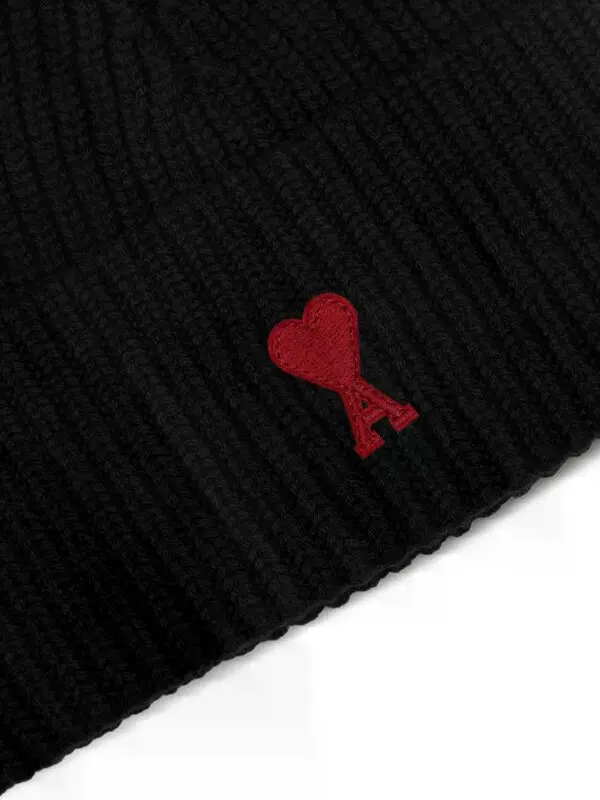 Ami De Coeur Wool Beanie - Black