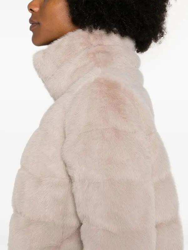 Herno Faux-fur Zipped Jacket - Neutrals