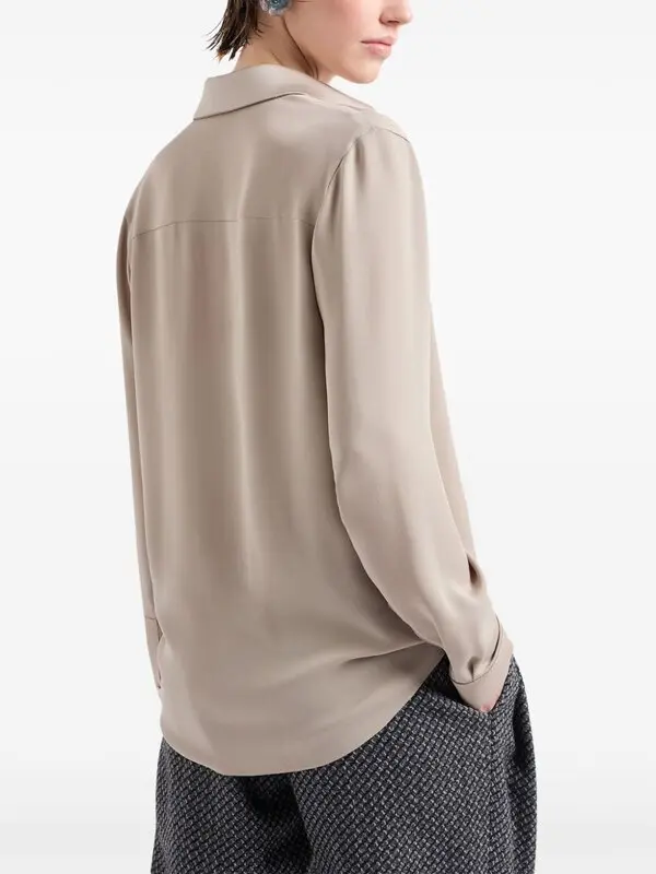 Giorgio Armani Draped Silk Blouse