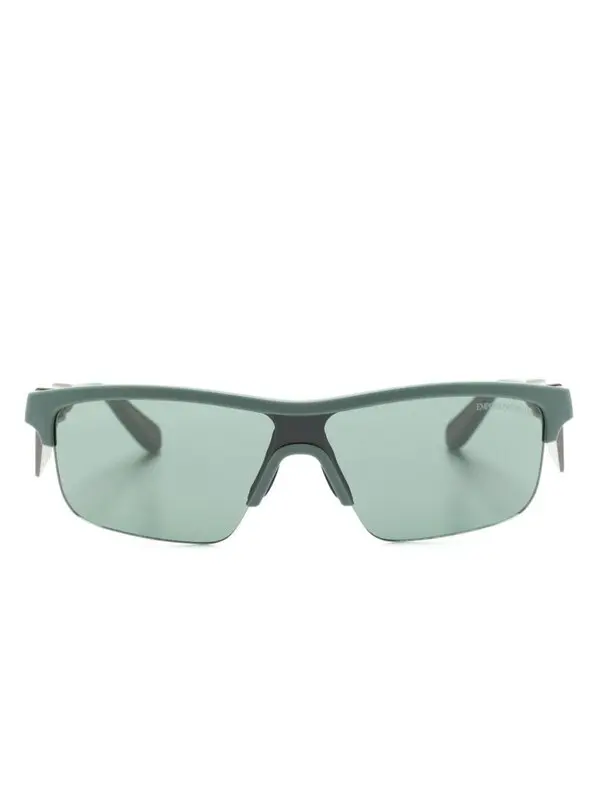 Emporio Armani Shield-frame Sunglasses - Green