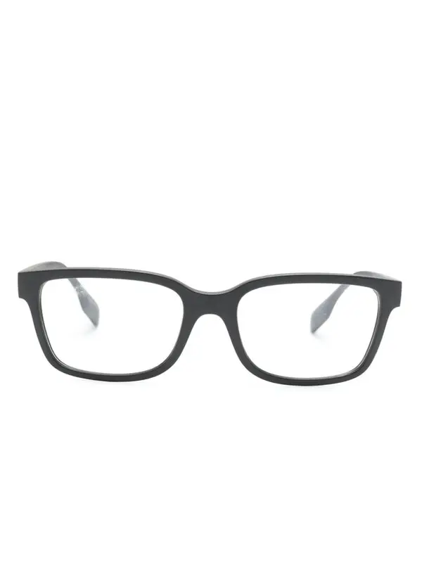 Burberry Charlie Rectangle-frame Matte Glasses - Black