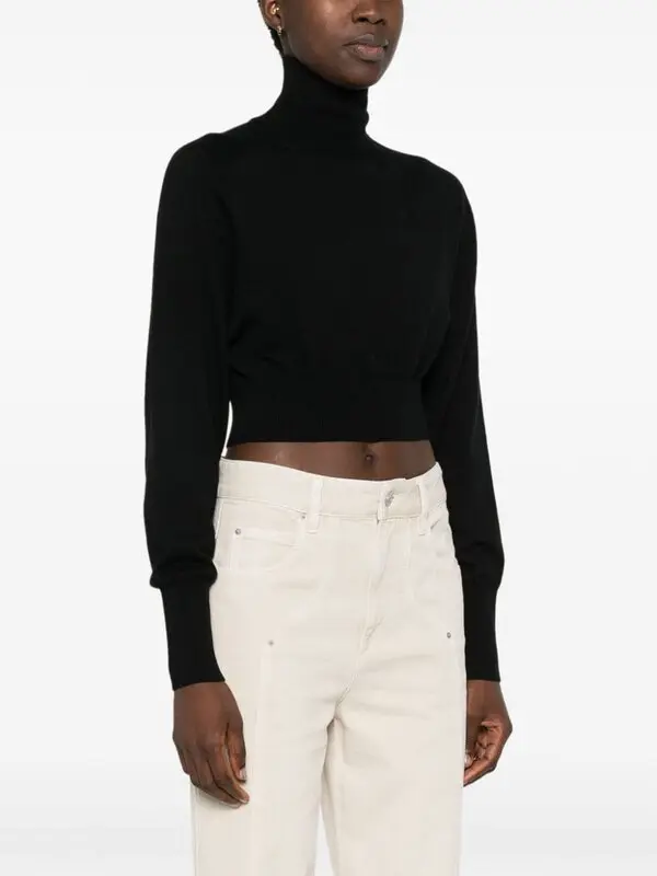 Sportmax Roll-neck Wool Jumper - Black