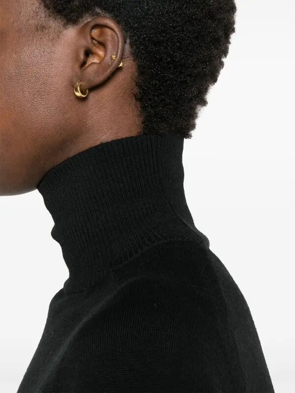 Sportmax Roll-neck Wool Jumper - Black