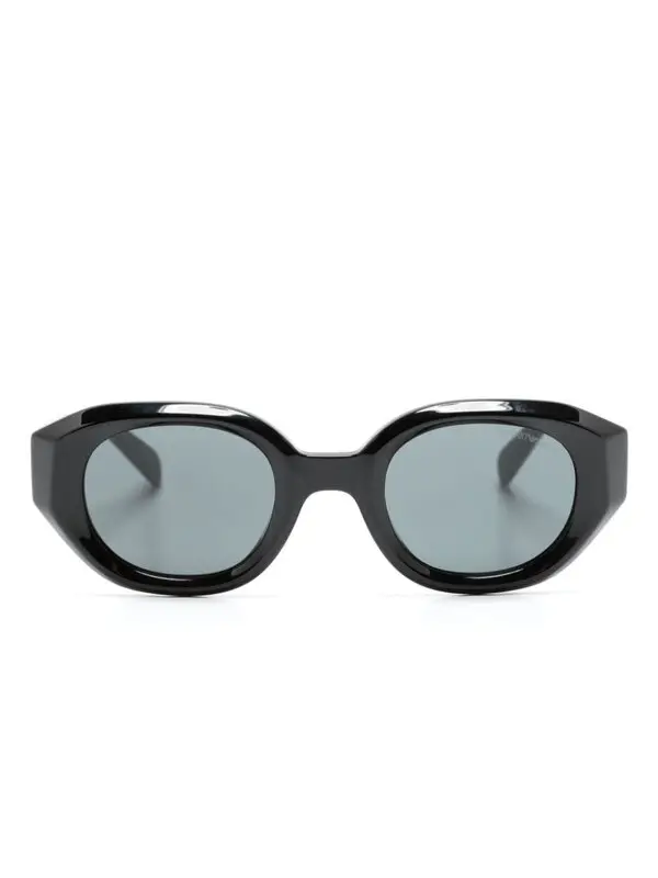 Emporio Armani Oval-frame Sunglasses - Black