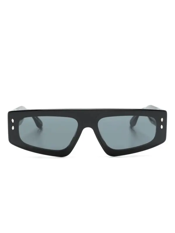 Isabel Marant Zoomy Geometric-frame Sunglasses - Black