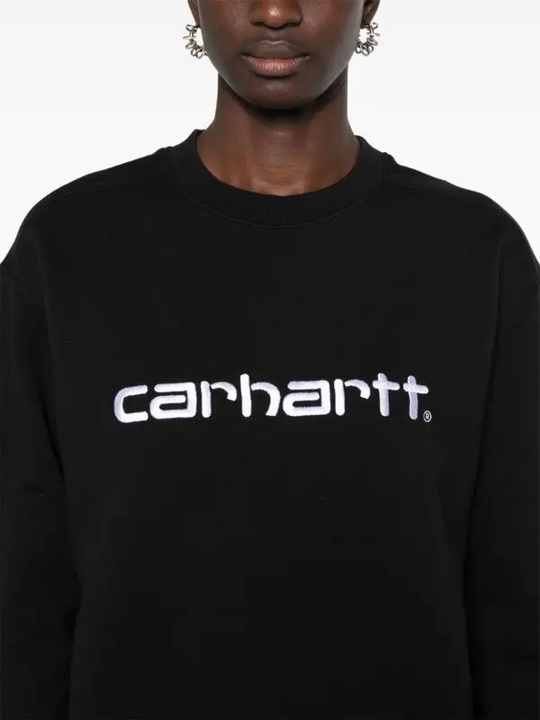 Carhartt Work In Progress Logo-embroidered Sweatshirt - Black
