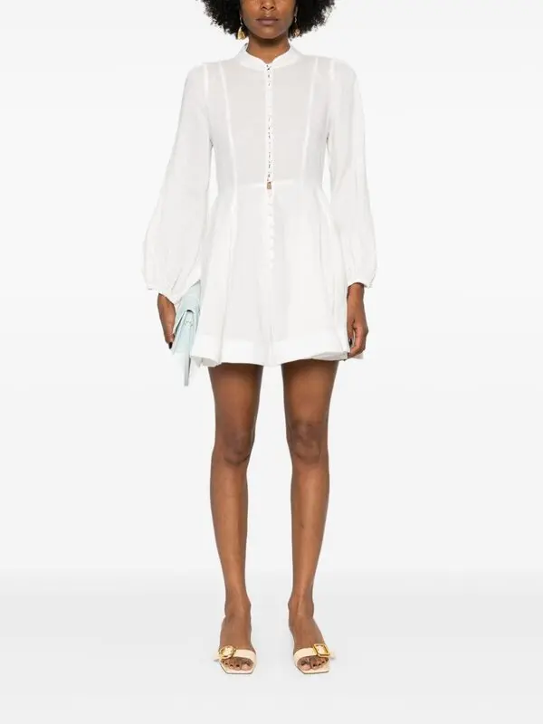 Ana Radu Linen Mini Dress - White | Editorialist